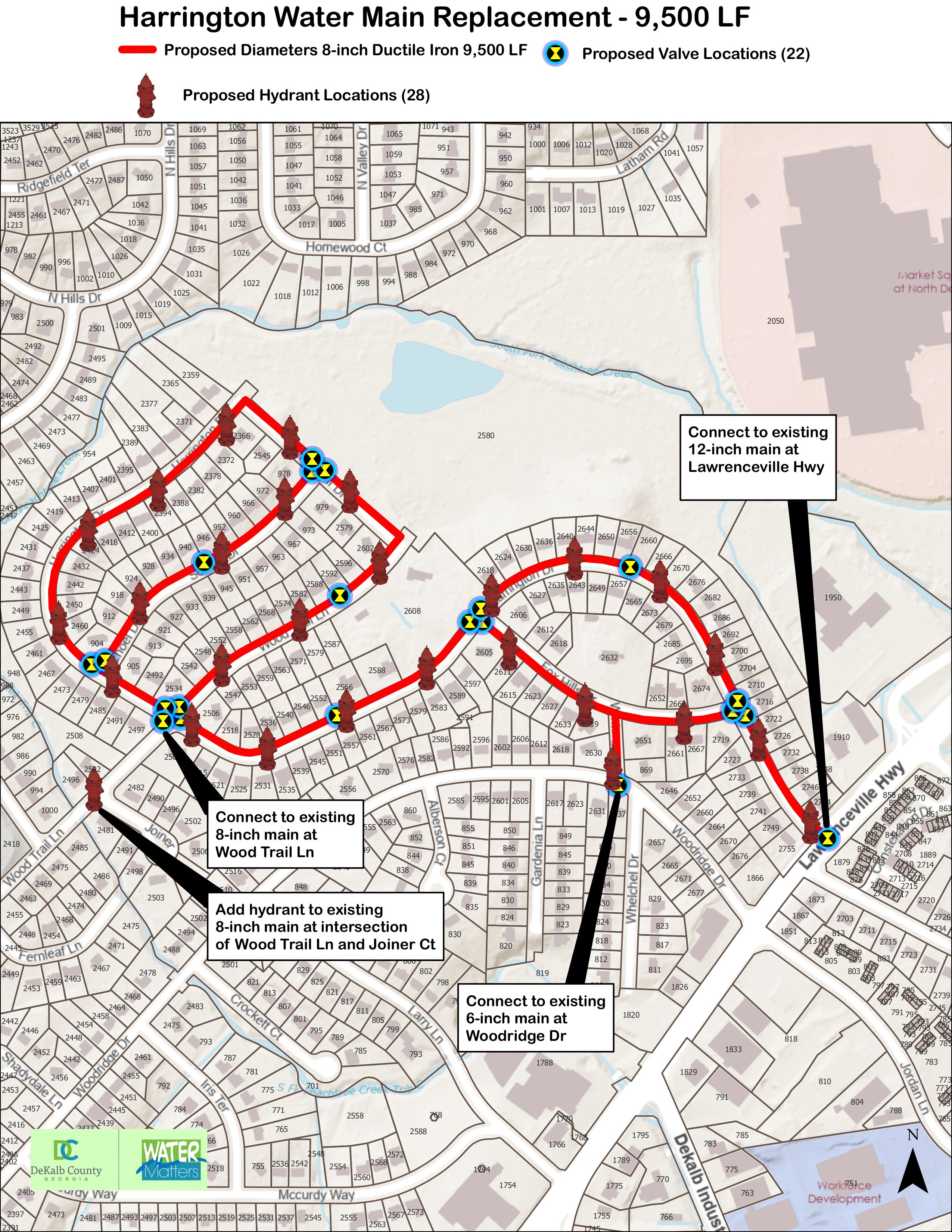Harrington Drive Water Main Replacement Project | DeKalb County GA